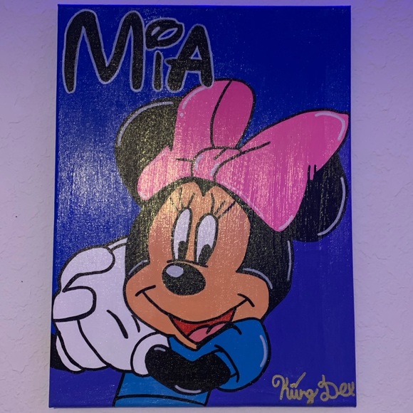 Disney | Art | Custom Mia Minnie Mouse Painting Set | Poshmark